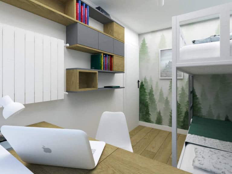 Pokój dziecięcy 7m2 - aranżacje - projekt - KDK Design